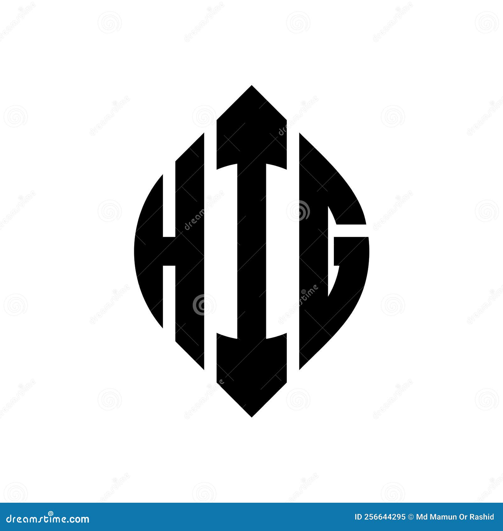 HIG Circle Letter Logo Design with Circle and Ellipse Shape. HIG ...