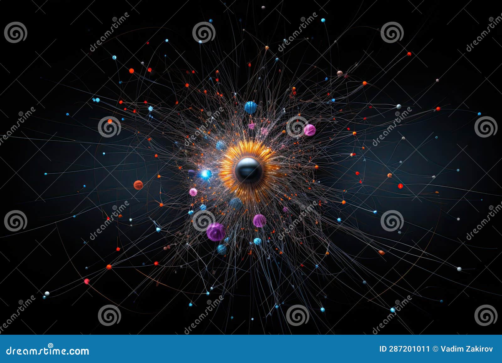 Higgs Boson Isolated on Black Background Stock Illustration ...
