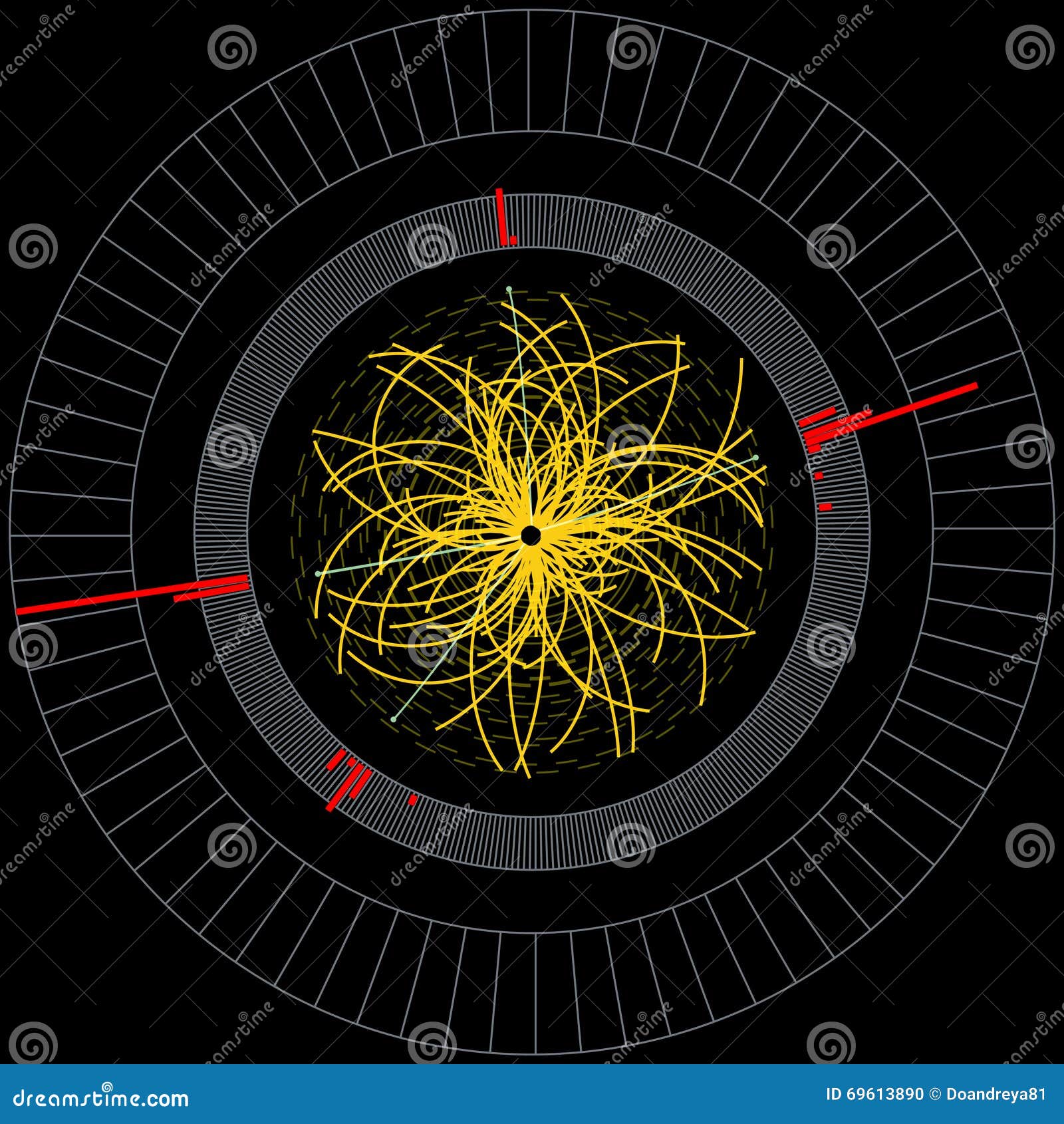 Higgs Boson Large Hadron Collider Stock Vector - Illustration of ...
