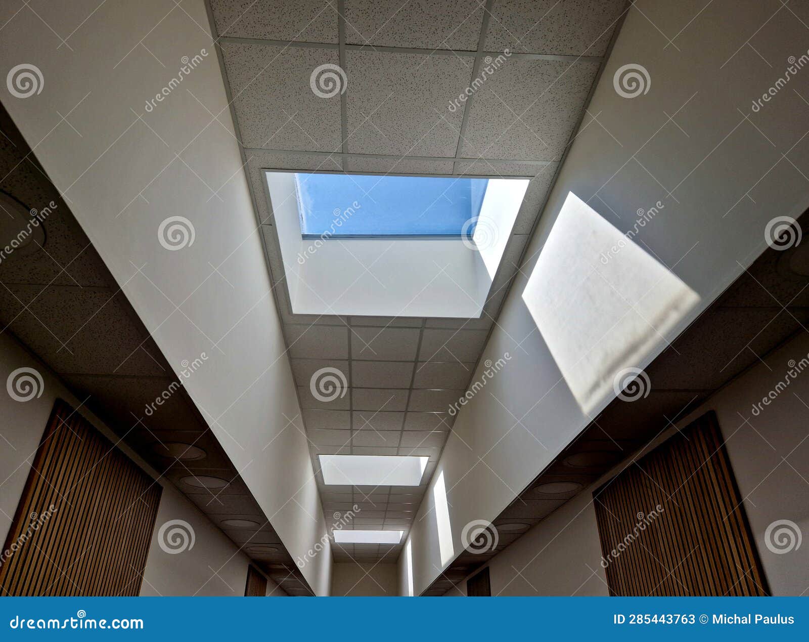 High Above the Head is a Rectangular Window Illuminating the Stock ...