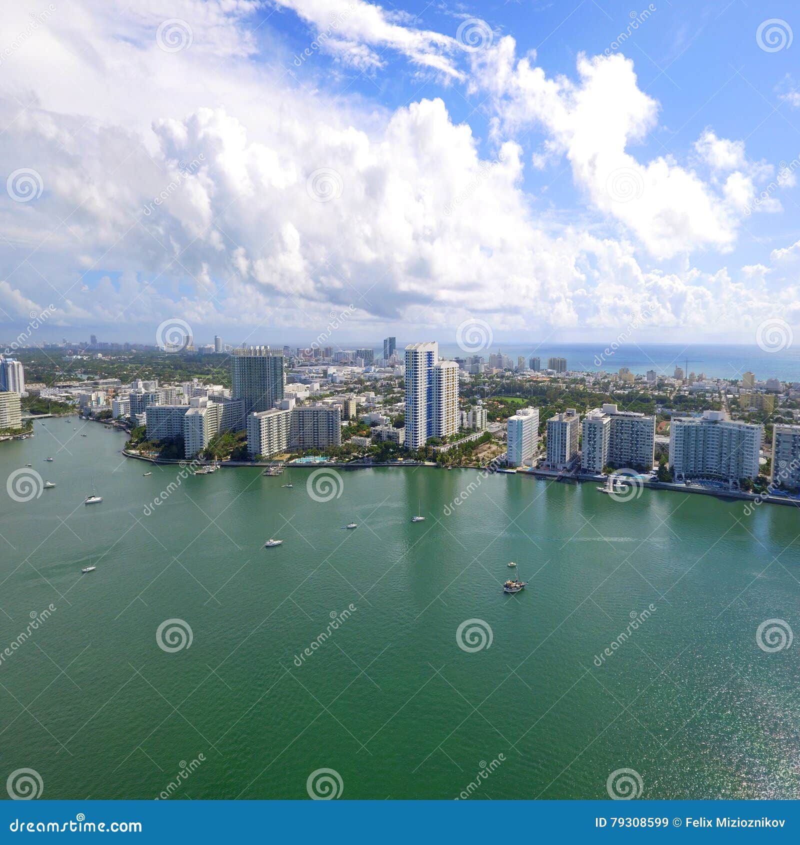 High aerial Miami Beach stock image. Image of miami, beach - 79308599
