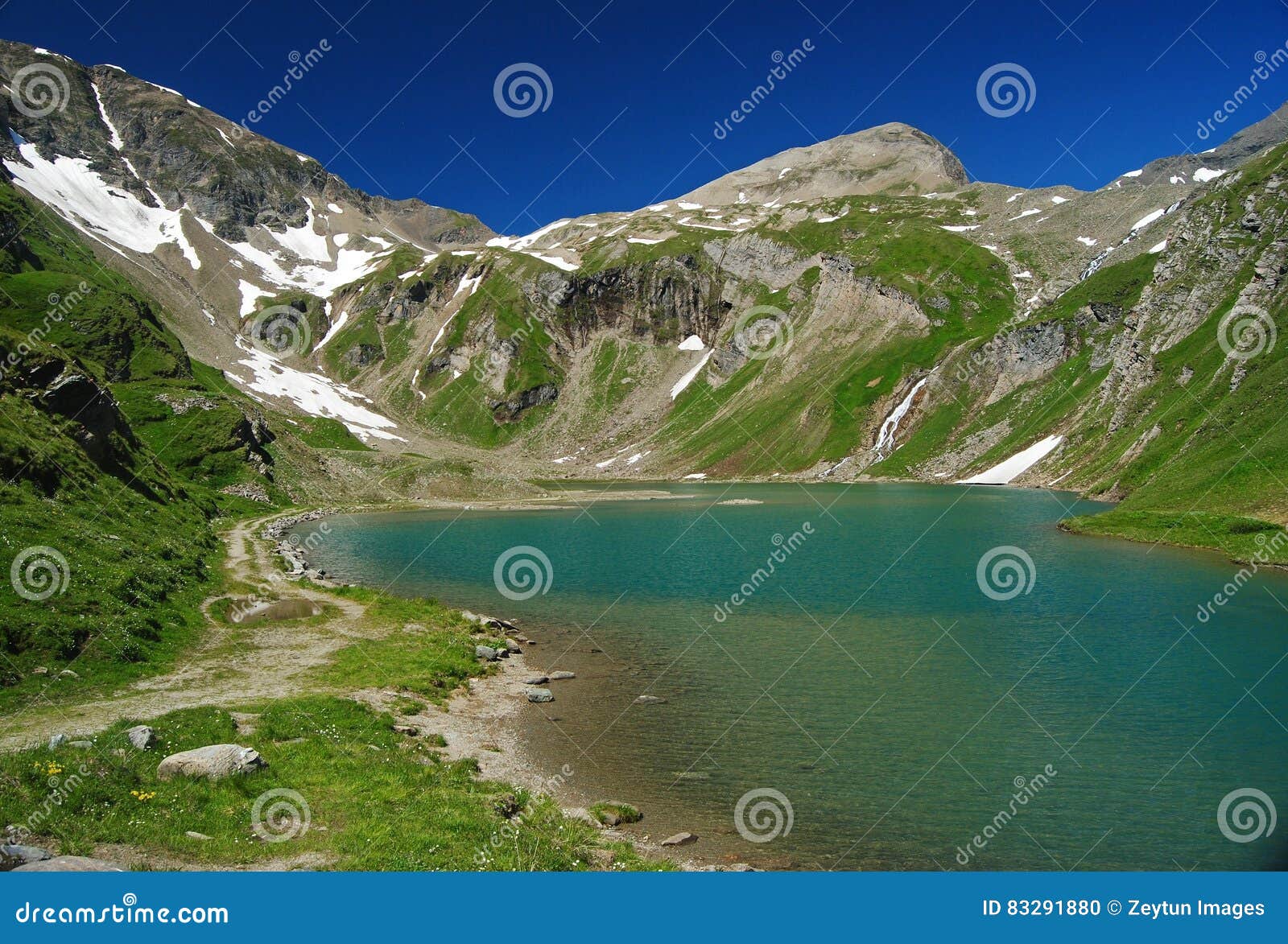 High Alpine Lake in Austria. Stock Photo - Image of alps, peak: 83291880