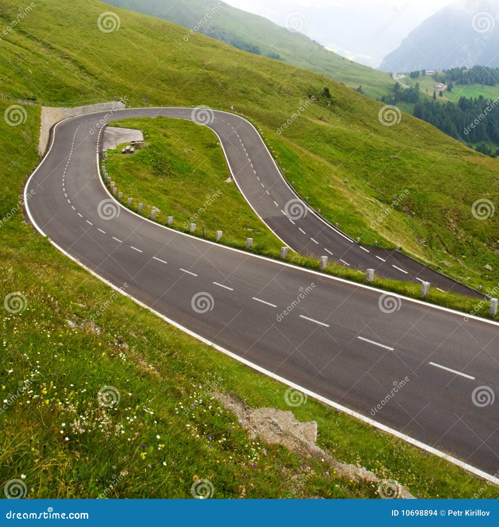 High alpine road stock photo. Image of trees, austria - 10698894