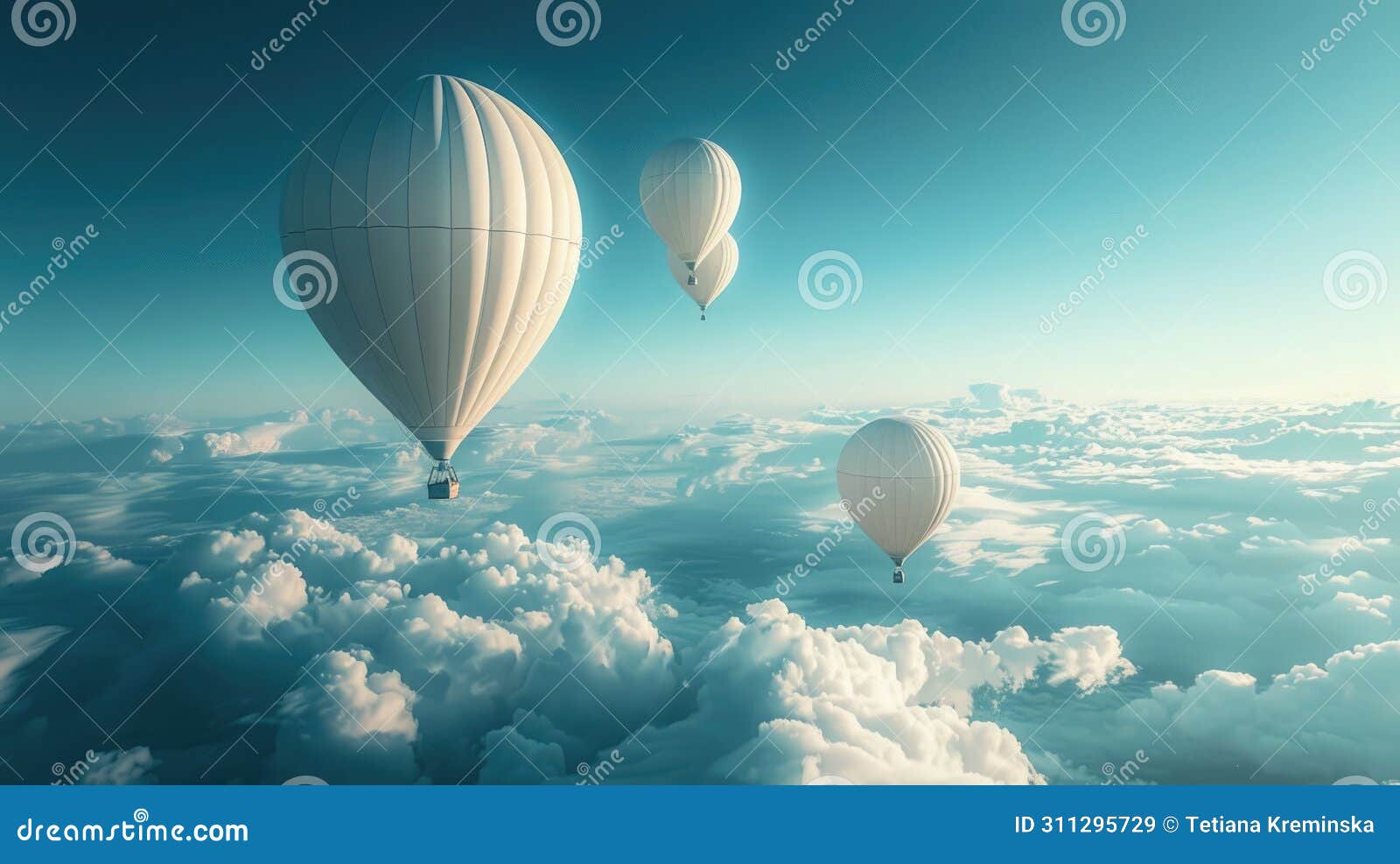 A High-altitude Balloon with a Compact Work Station Inside, Floating ...