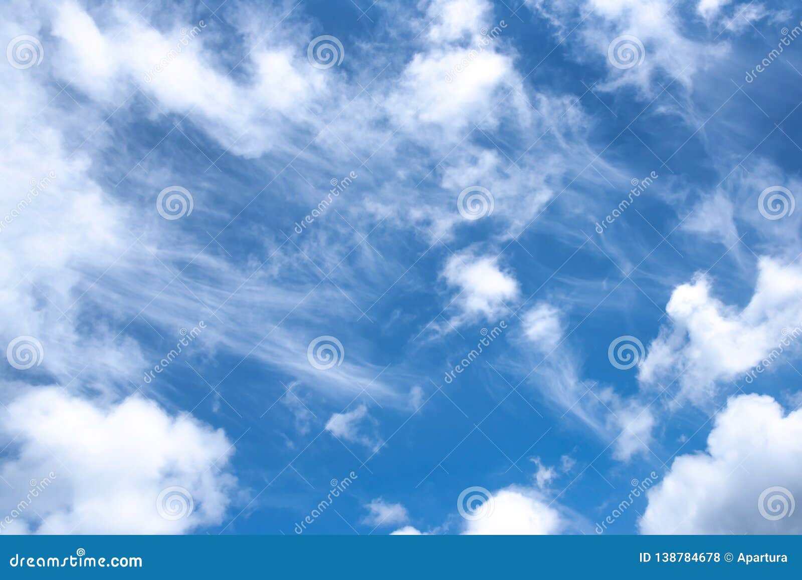 High Altitude Cloud Cirrus on Blue Sky Stock Photo - Image of fine ...