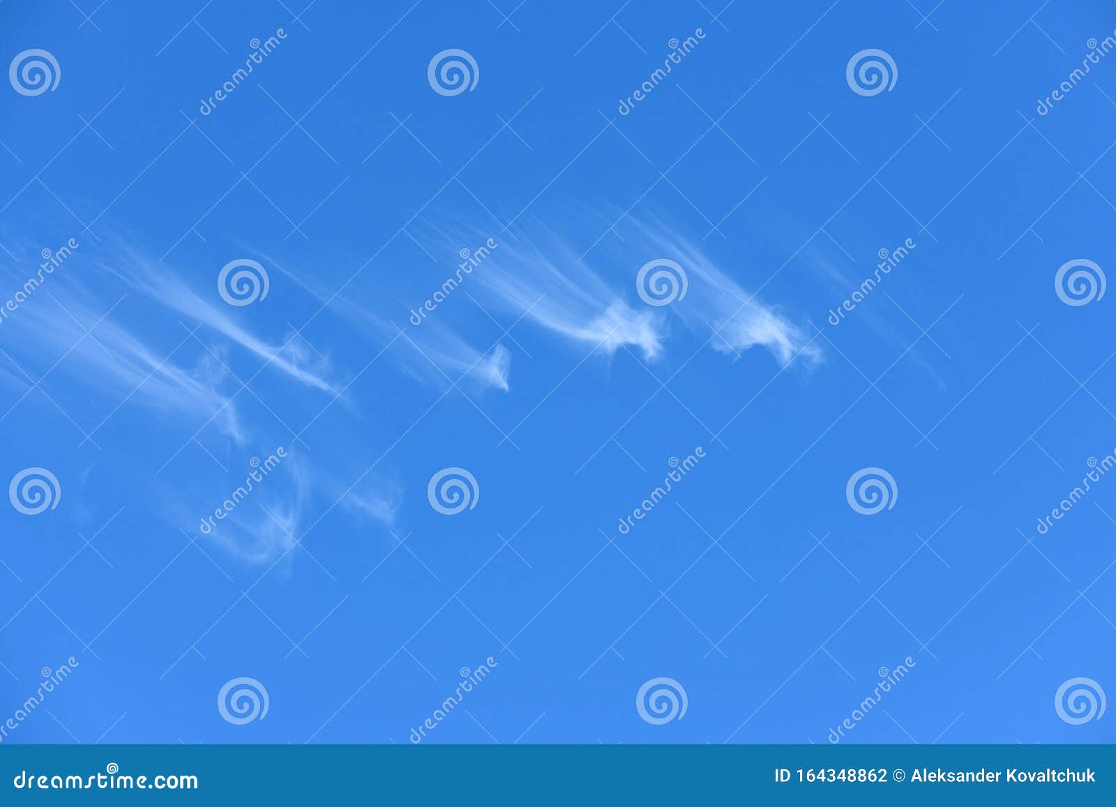High Altitude Cumulus Clouds on Blue Sky Stock Photo - Image of fluffy ...
