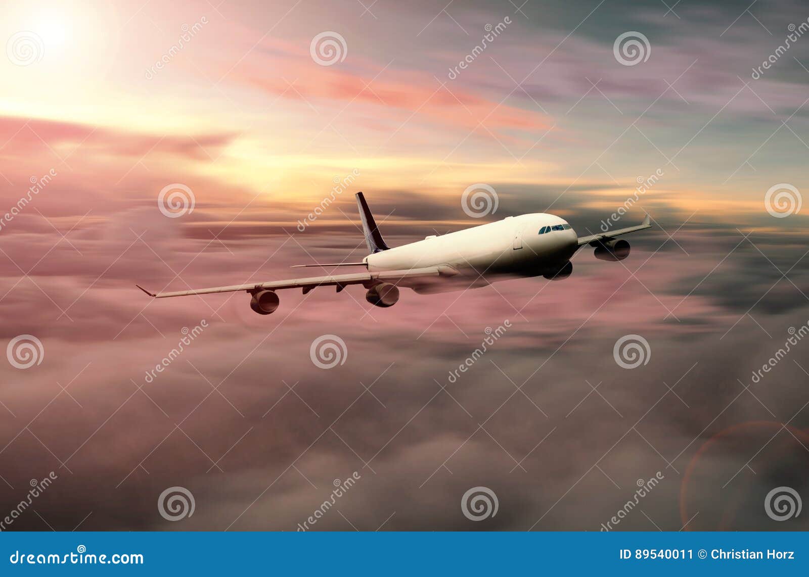 High altitude flight stock image. Image of plane, aviophobia - 89540011
