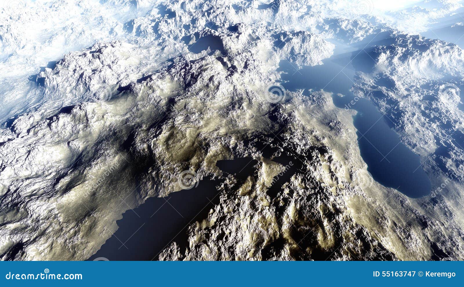 High Altitude Landscape stock illustration. Illustration of mist - 55163747