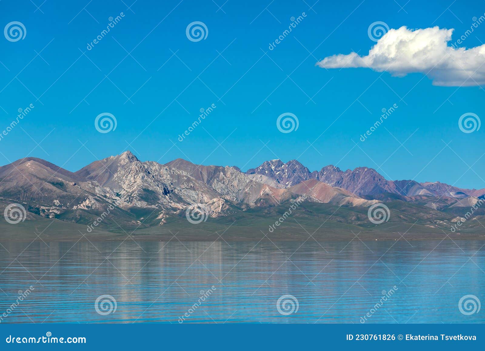 High Altitude Mountain Lake Mirror Reflection Stock Photo - Image of ...