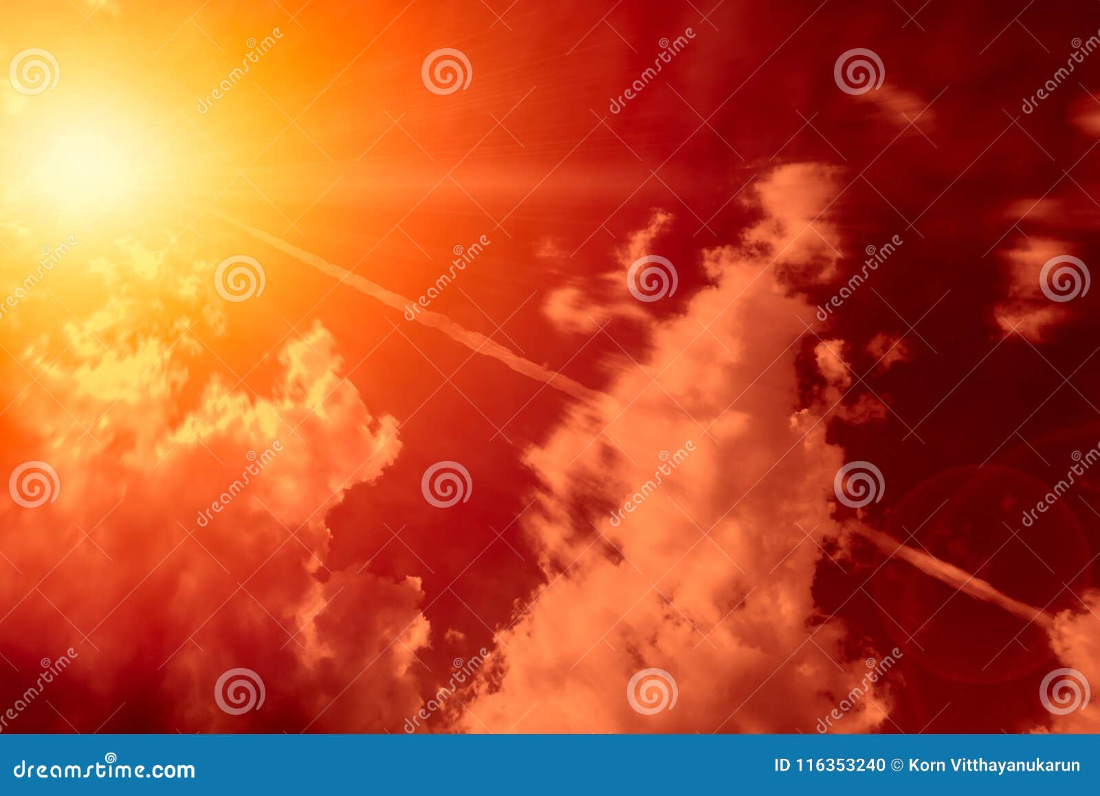 High-altitude Nuclear Explosion of Missile Explosive Over the Sky Stock ...