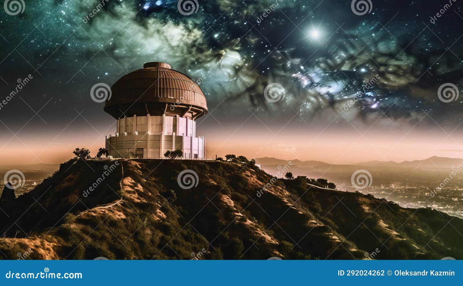 A High-altitude Observatory Under an Unusual Night Sky Stock ...