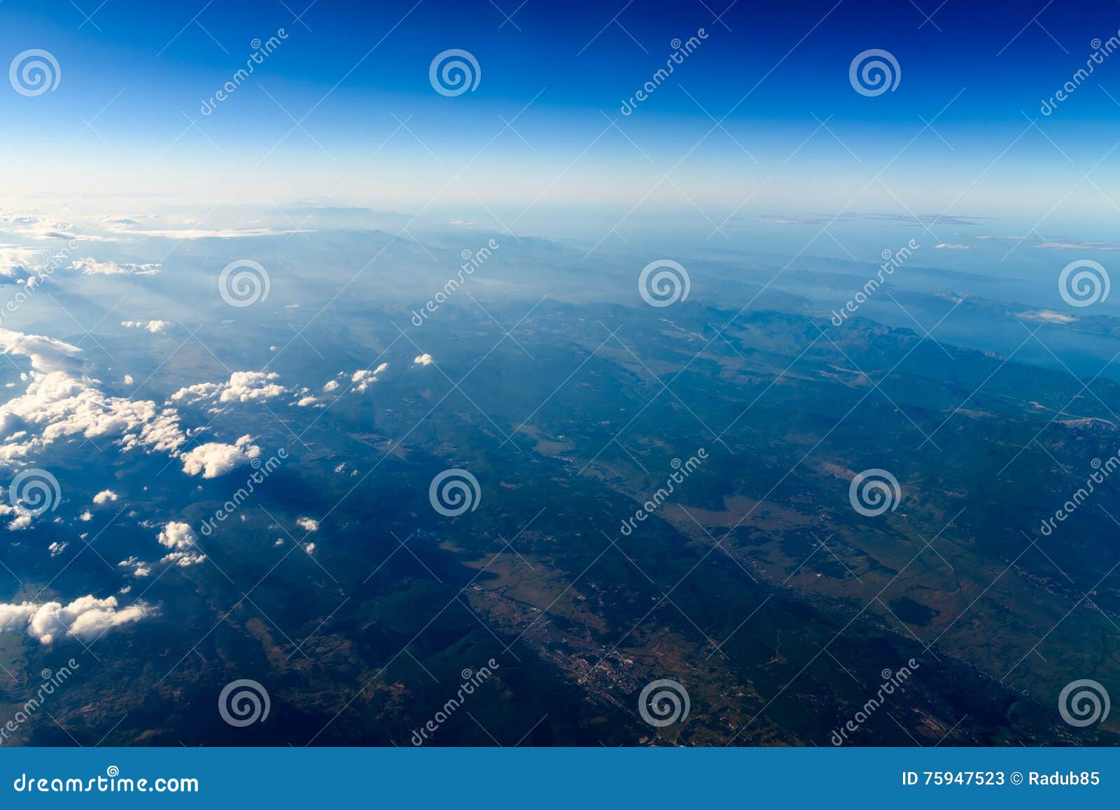 High Altitude Photo of Planet Earth Stock Image - Image of aerial, blue ...