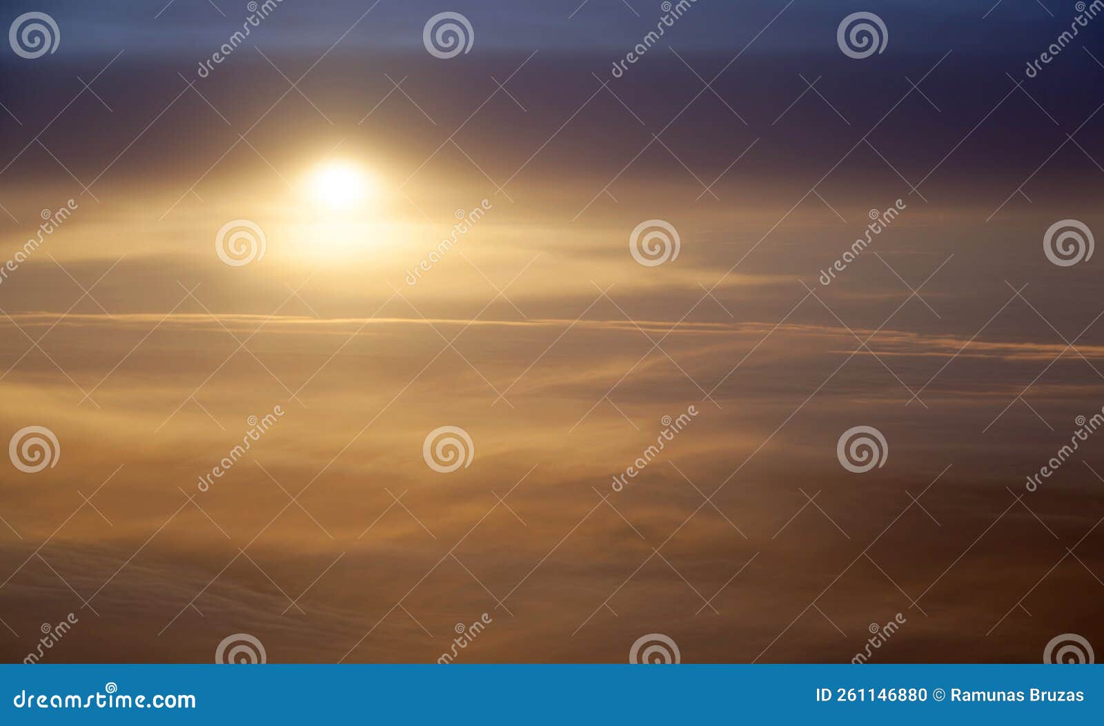 High Altitude Sunset between Clouds Stock Photo - Image of nature ...