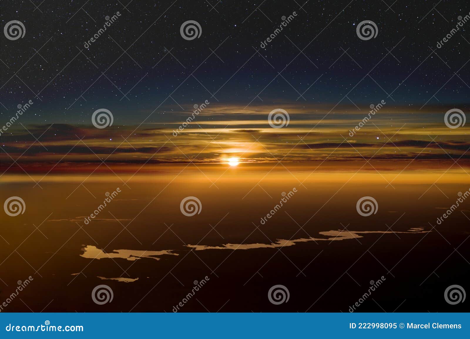 High altitude sunset stock image. Image of earth, space - 222998095