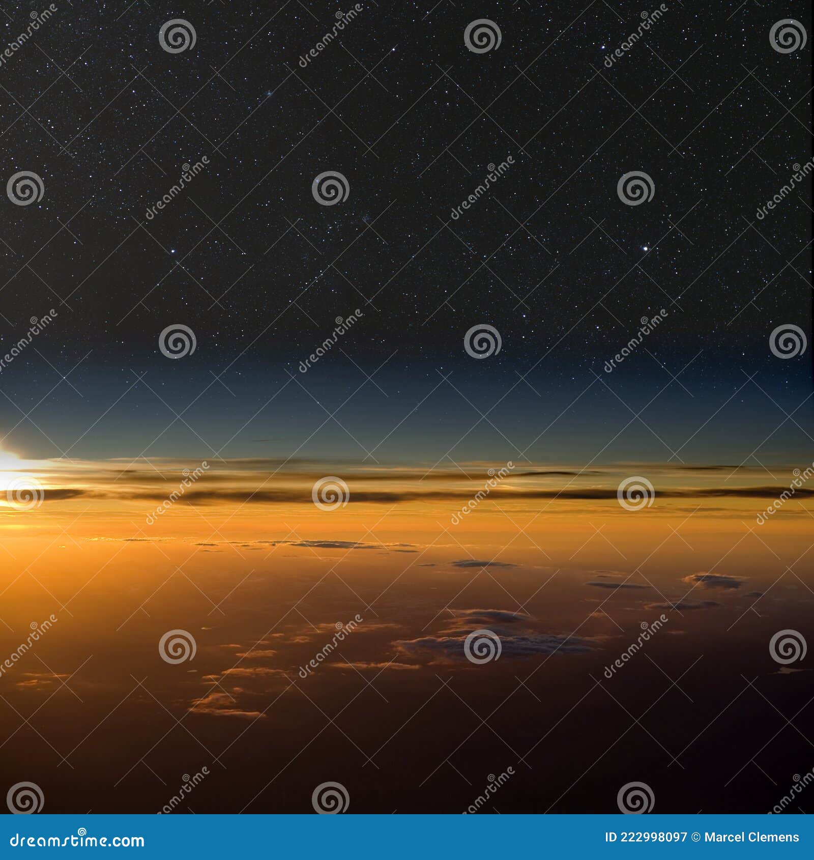 High altitude sunset stock image. Image of cloud, earth - 222998097