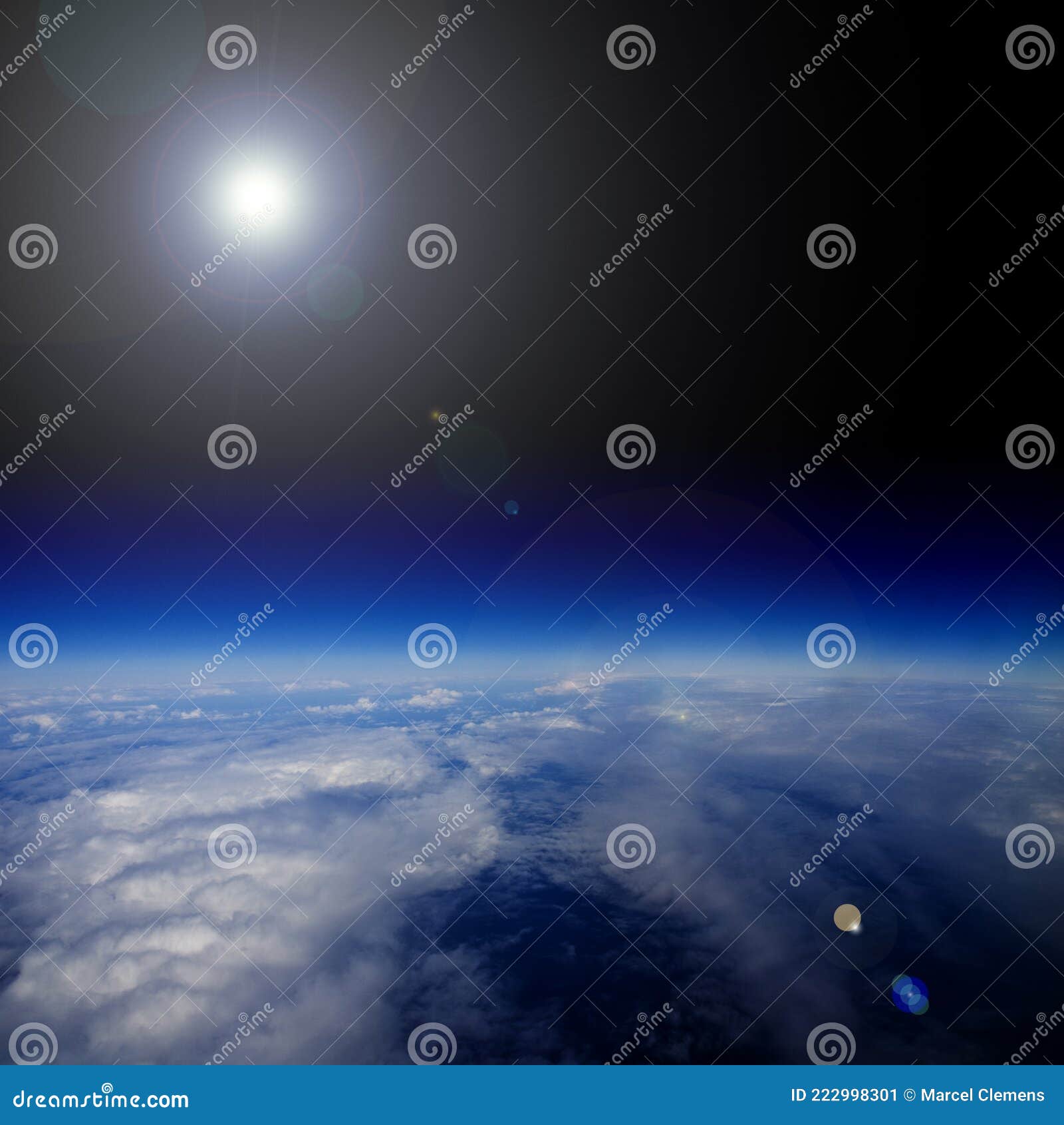 High Altitude View of the Earth Stock Image - Image of heaven, stars ...