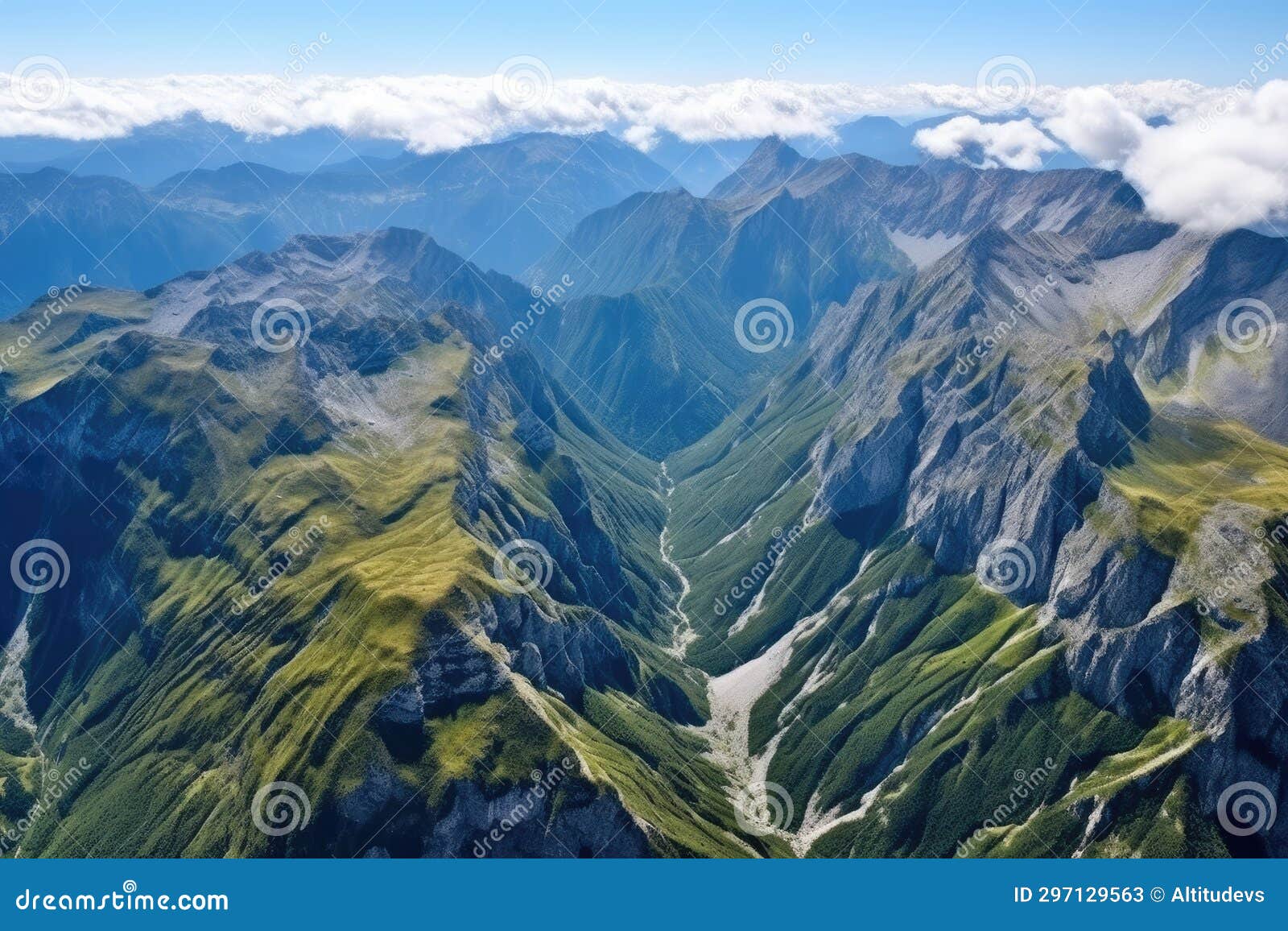 High Altitude View of a Hardly Accessible Mountain Reserve Stock Image ...