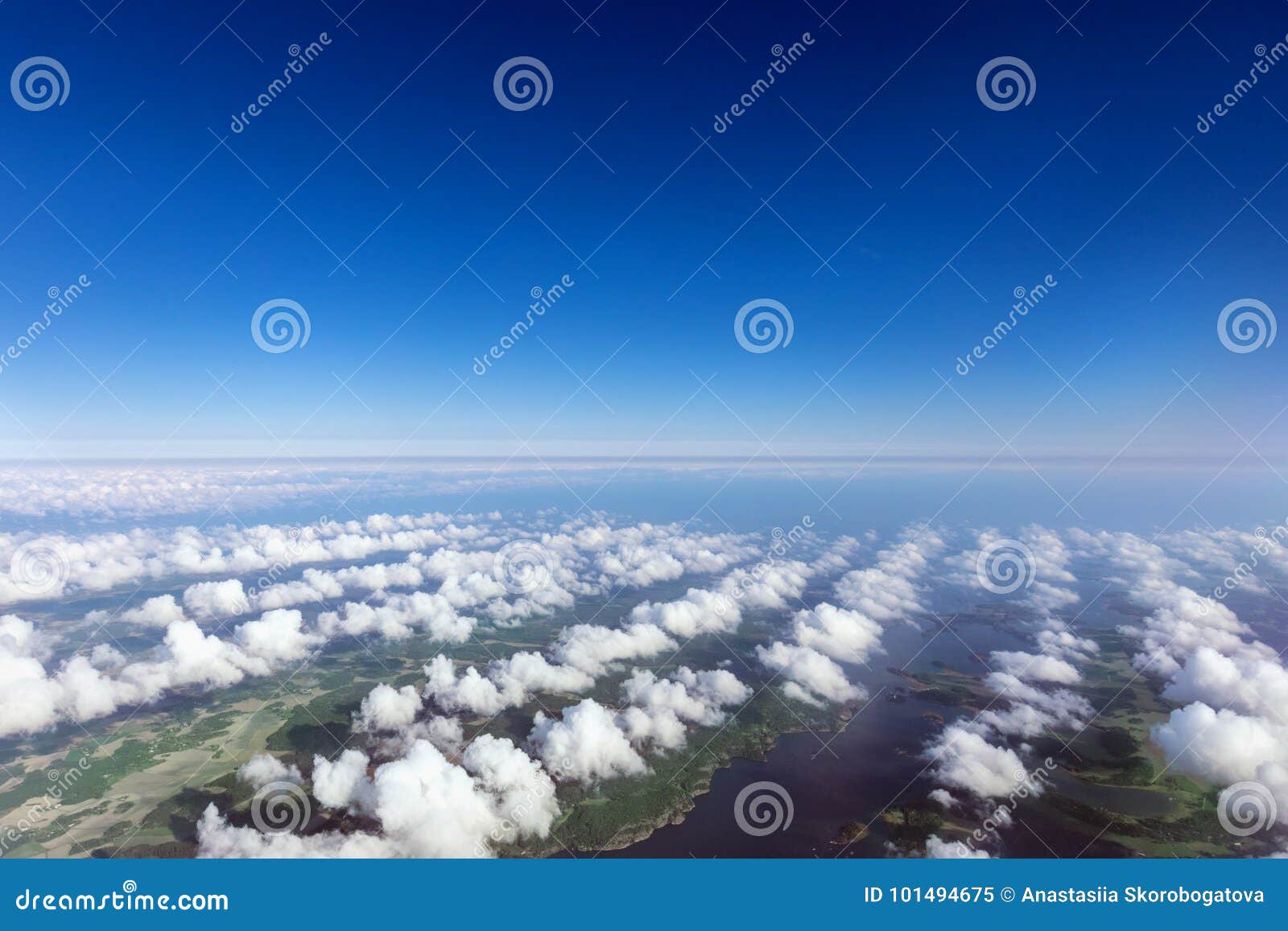 High Altitude View between Sky and Space , in To the Dark Stock Image ...