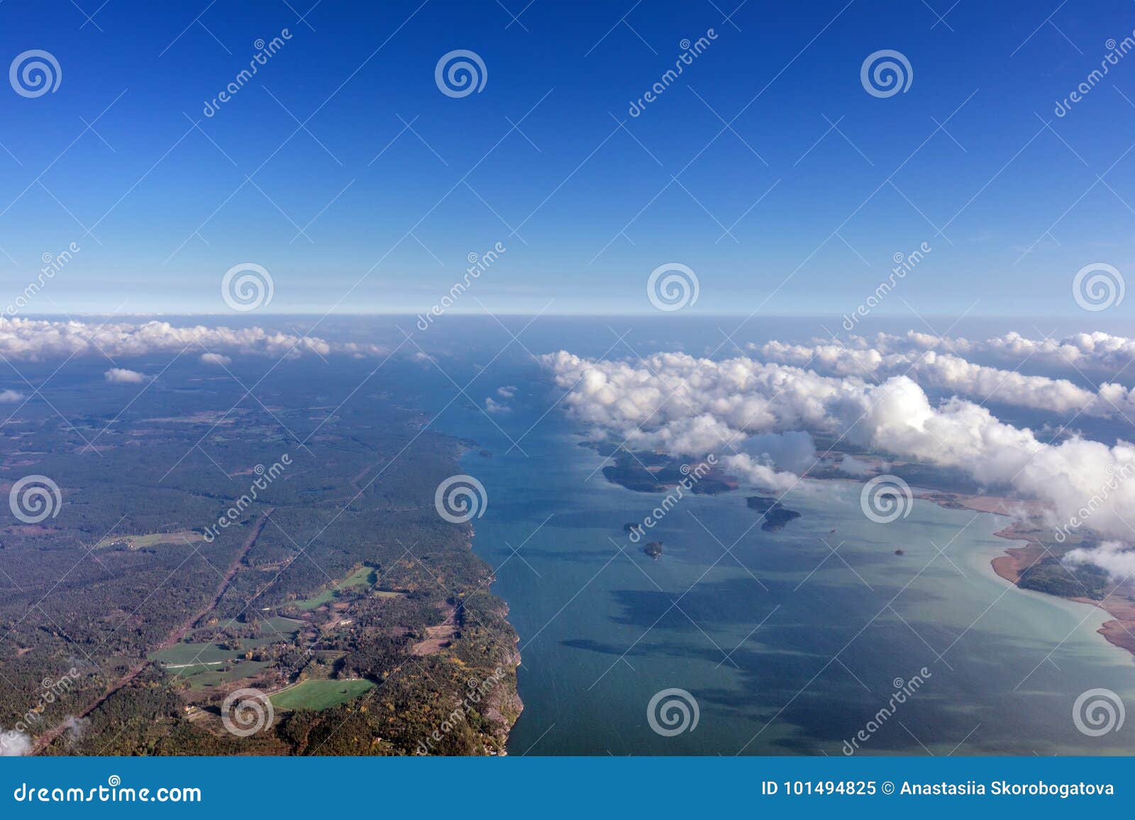 High Altitude View between Sky and Space , in To the Dark Stock Image ...