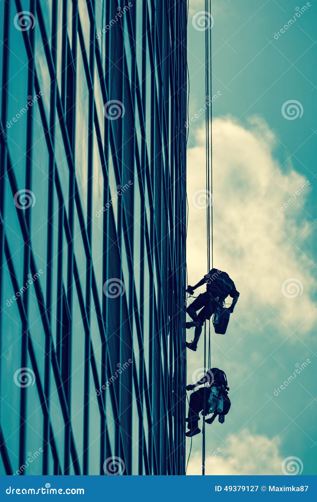 High-altitude Work on a Skyscraper Editorial Photography - Image of ...