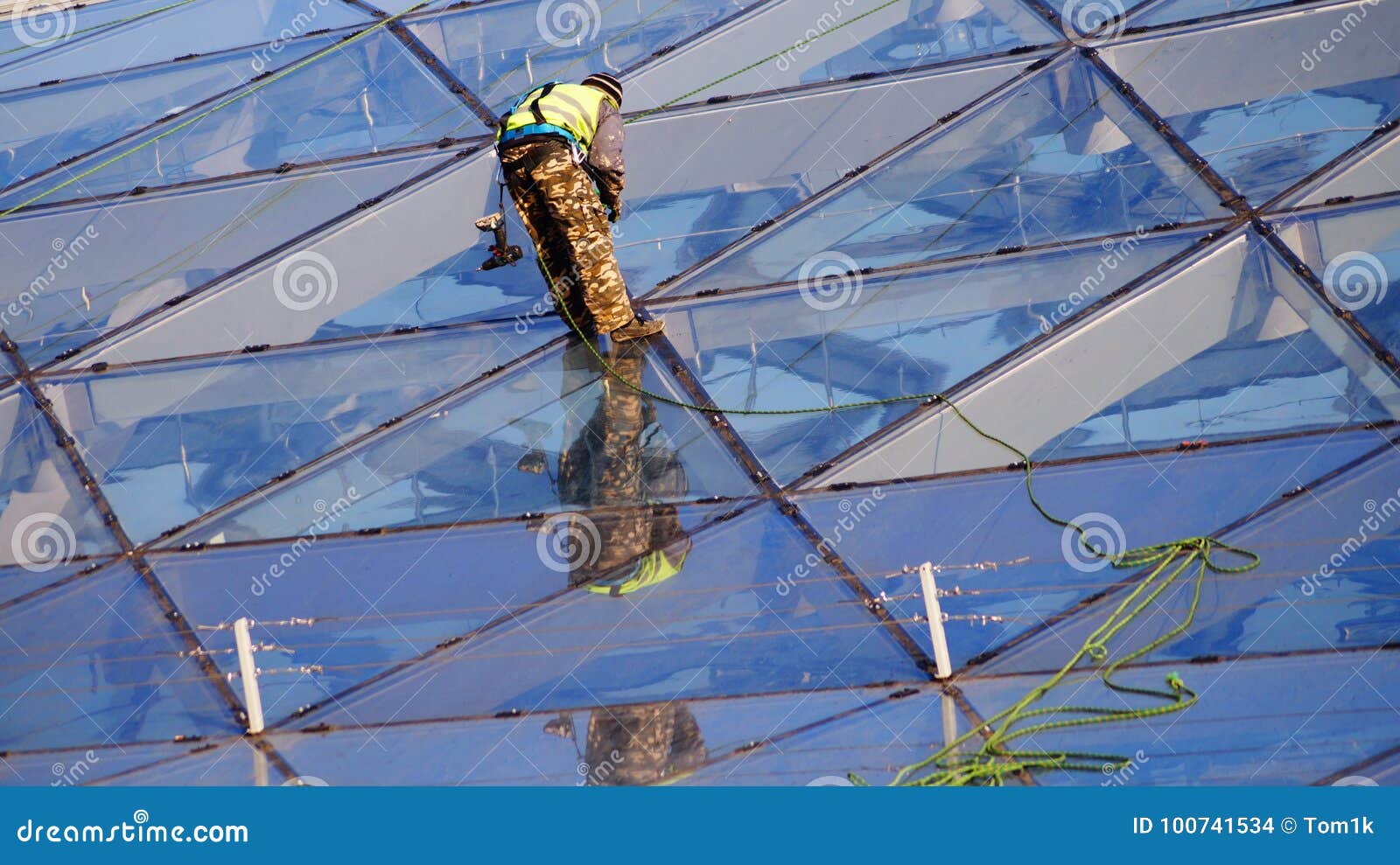 High-altitude Work on a Skyscraper Editorial Stock Image - Image of ...