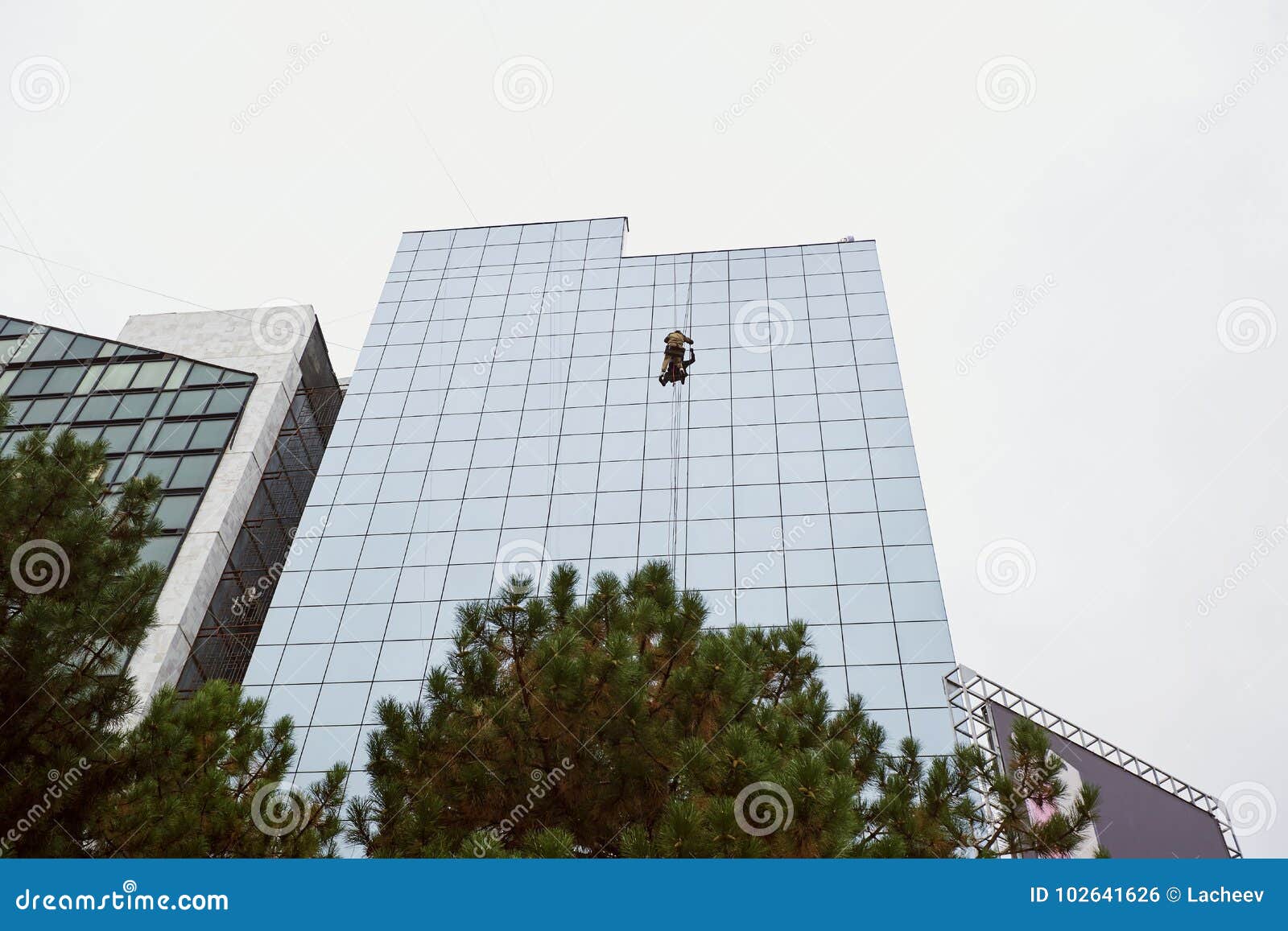 High-altitude Work on Tall Buildings Skyscrapers Editorial Photo ...
