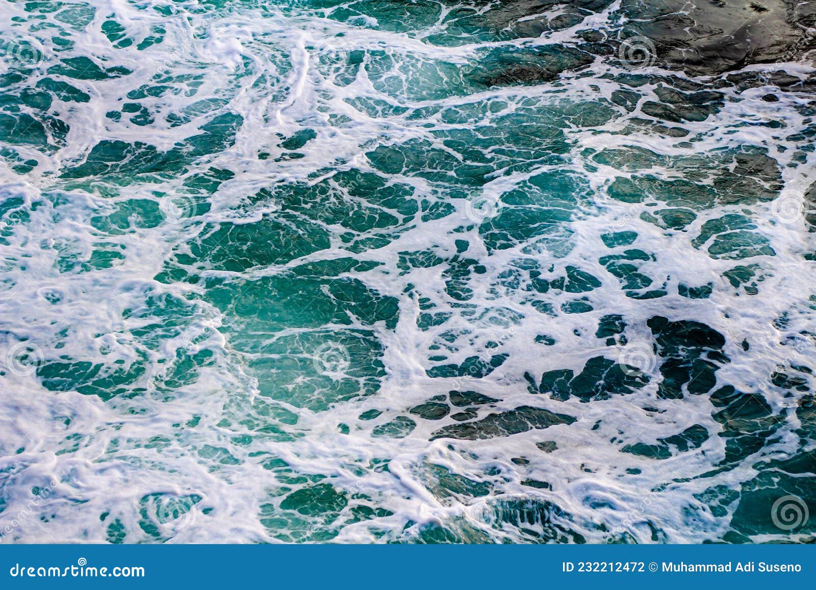 High Angle Abstract Blue Ocean Wave Pattern Background Stock Photo ...