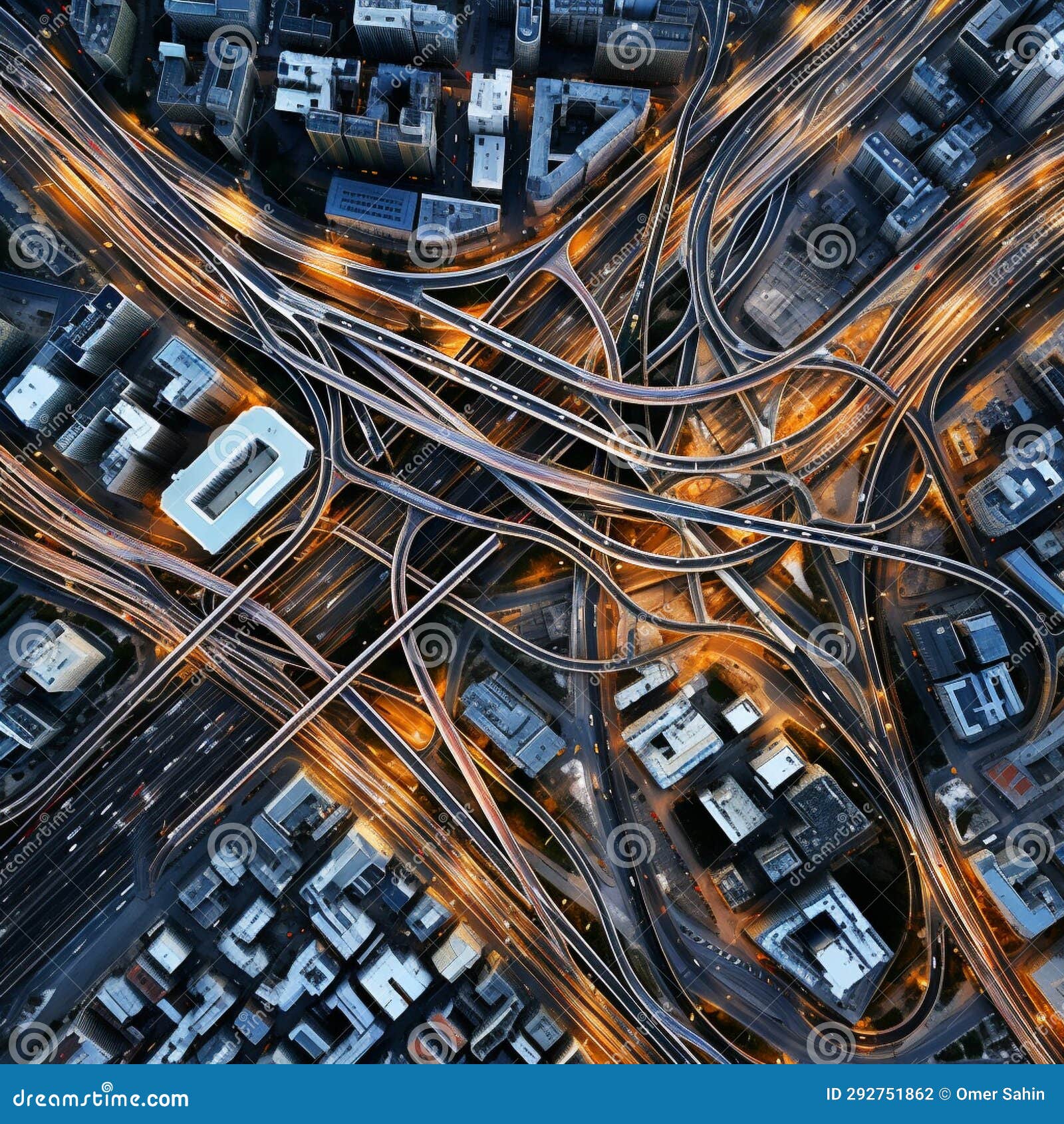 High-Angle Aerial View of Complex Railway Junction Stock Photo - Image ...