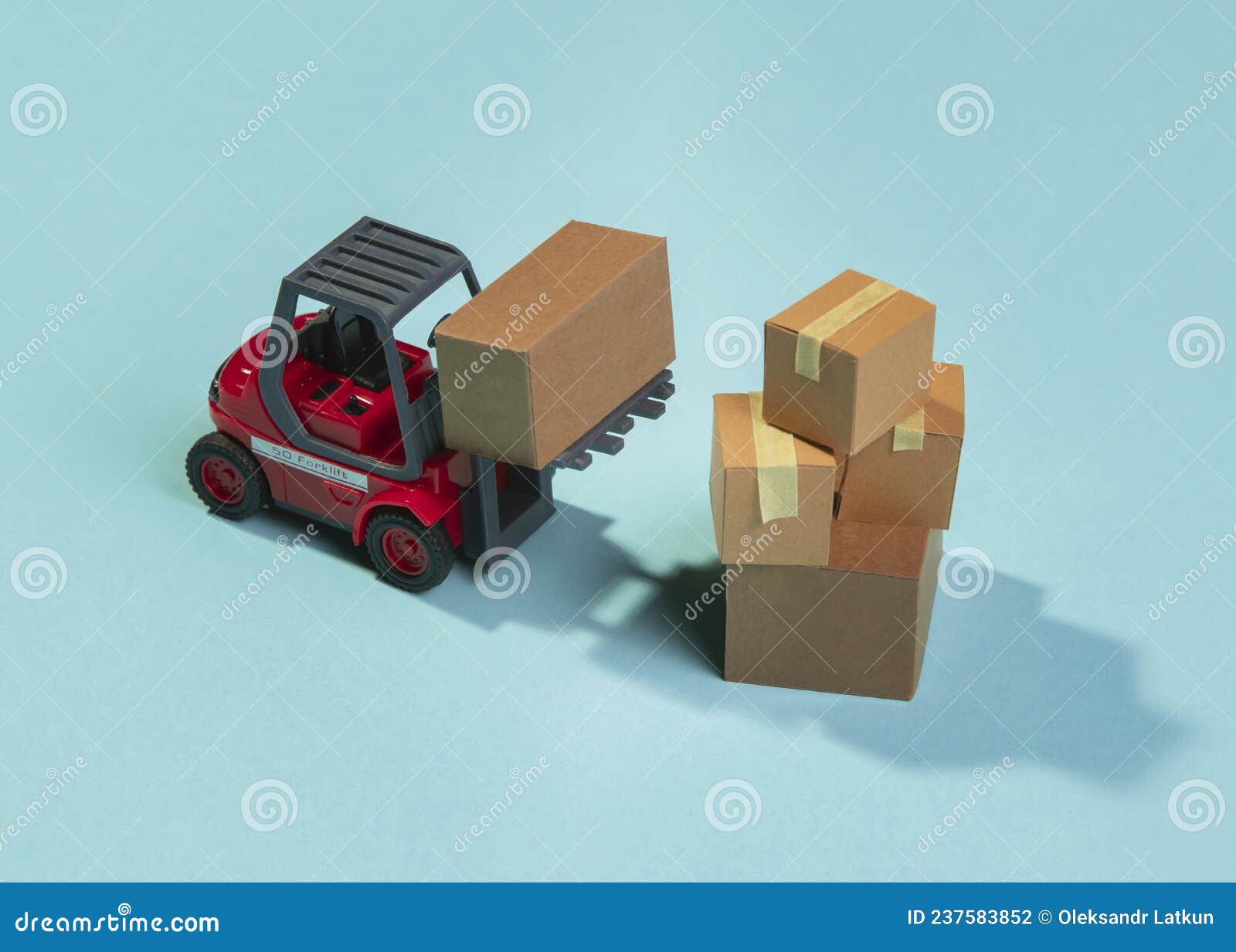High Angle Forklift Boxes Arrangement. High Quality Photo Stock Photo ...