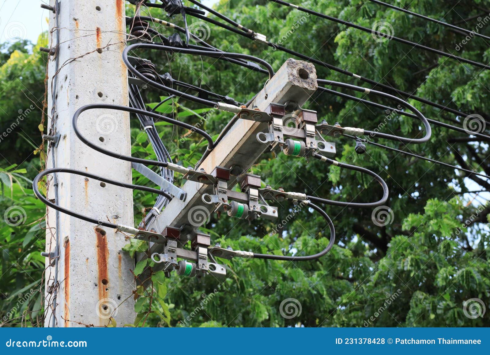 Poles Electrical Power Lines Stock Image | CartoonDealer.com #25552225