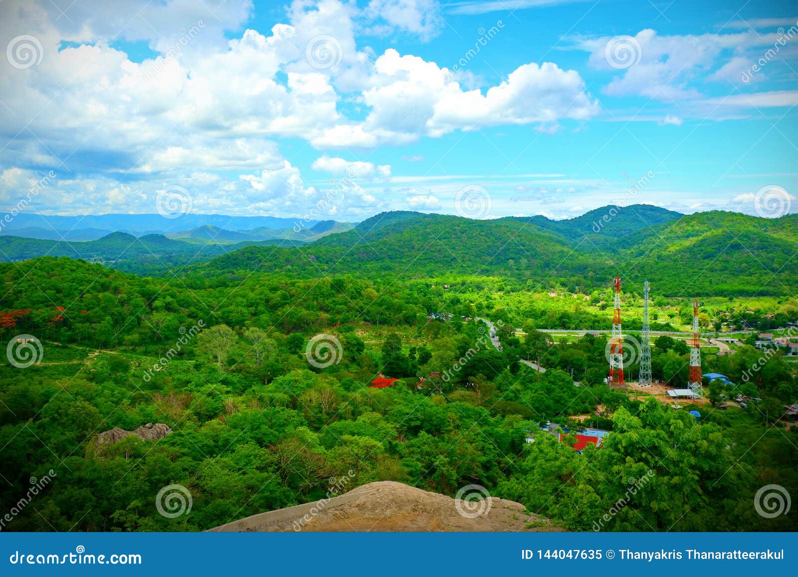 High-angle Mountain Views and Clouds. Stock Image - Image of forest ...