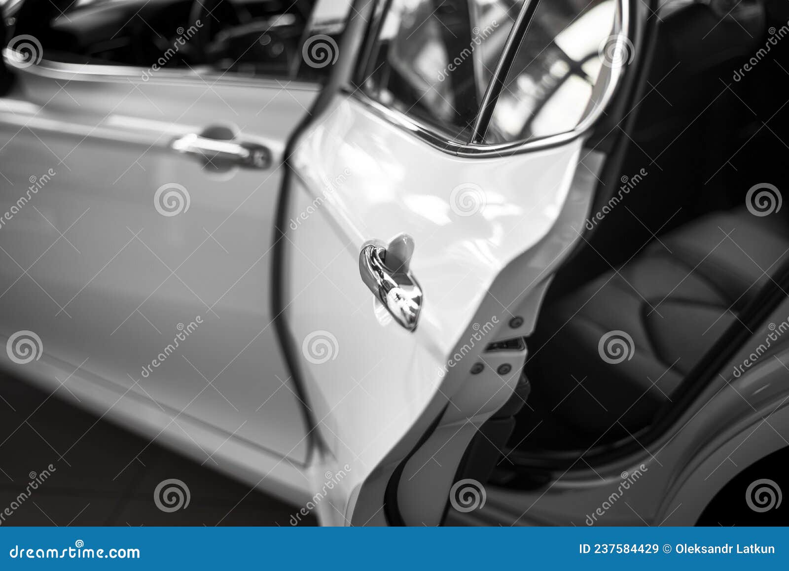 High Angle New Car with Back Door Open. High Quality Photo Stock Image ...