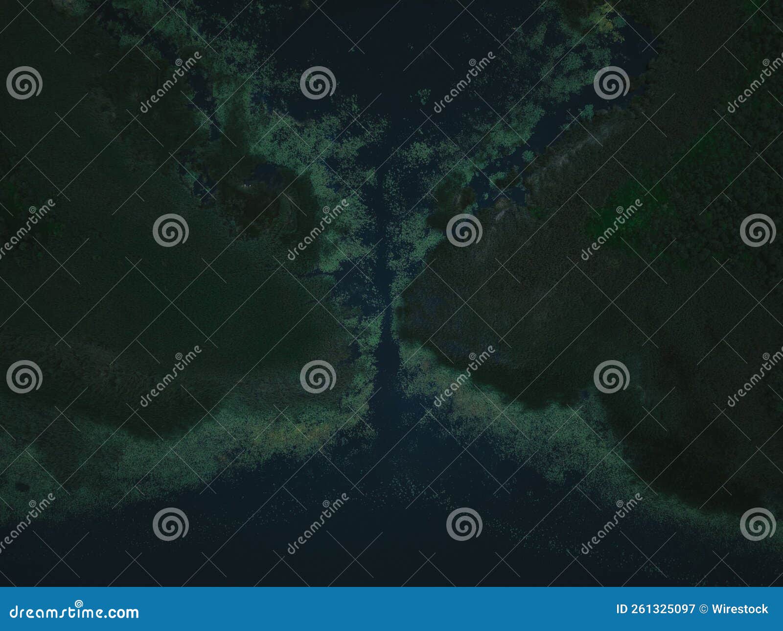 High Angle of an Ocean in the Middle of the Earth Stock Image - Image ...
