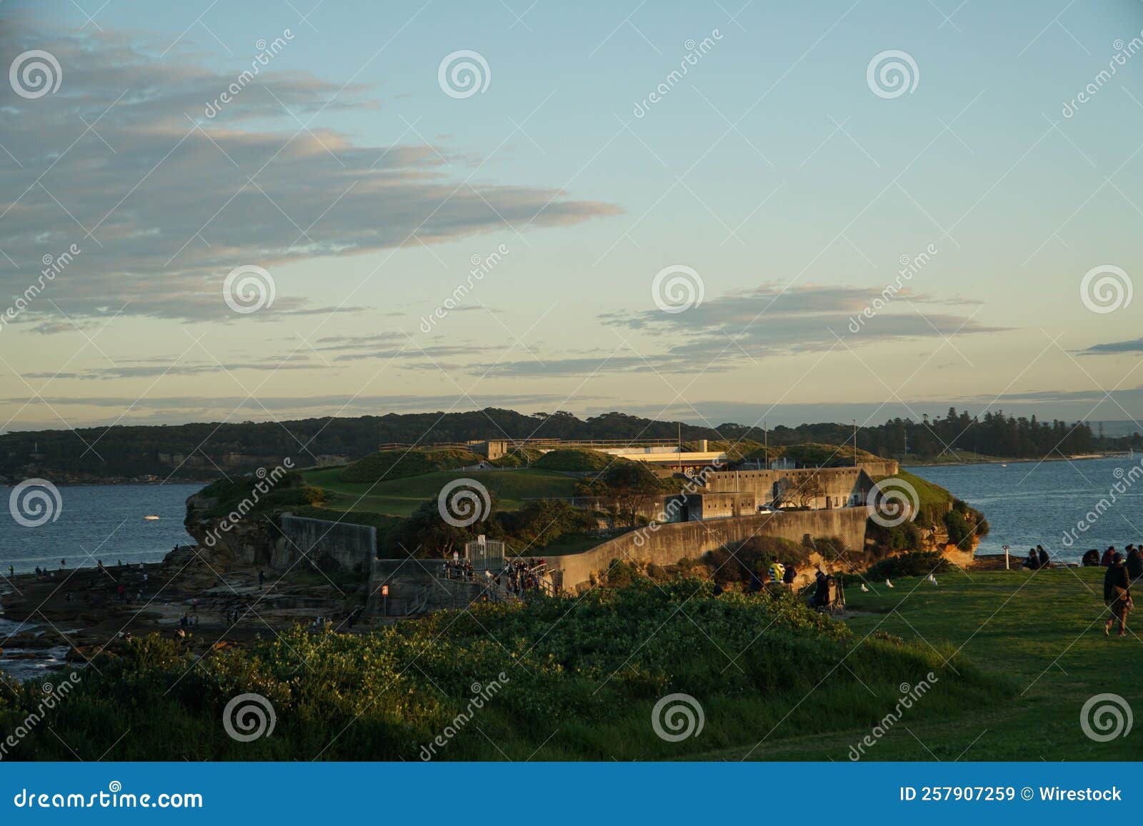 High Angle Shot of Bare Island Fort Stock Image - Image of nature ...