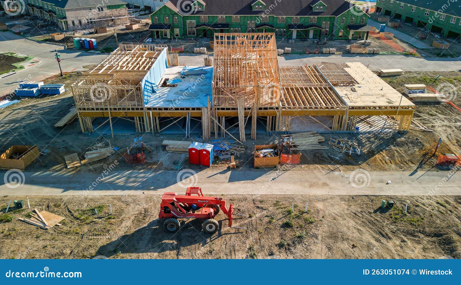 High Angle Shot of a Building Under Construction in Texas Editorial ...