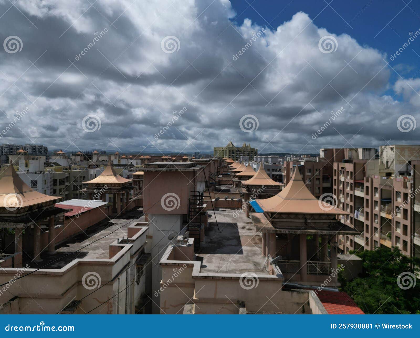 High Angle Shot of Buildings in Pimple Saudagar Stock Image - Image of ...