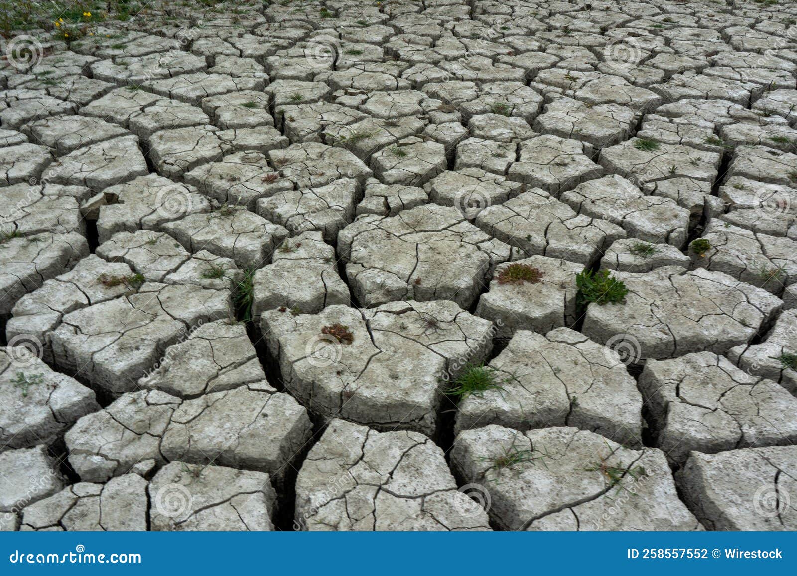 High Angle Shot of Cracked Soil Land Due To Drought Stock Photo - Image ...