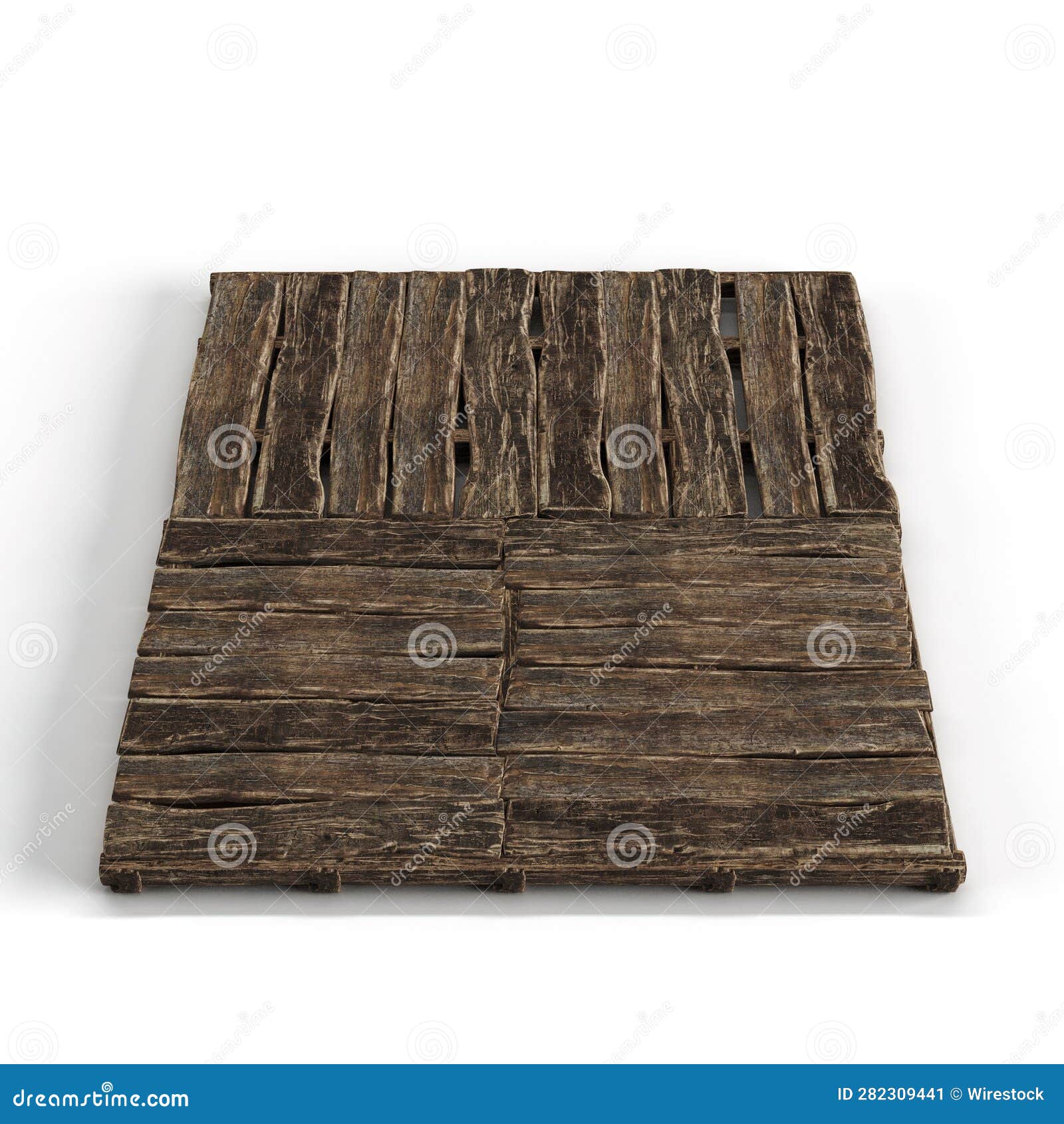 High-angle Shot of a 3D Render of a Wooden Floor Stock Illustration ...