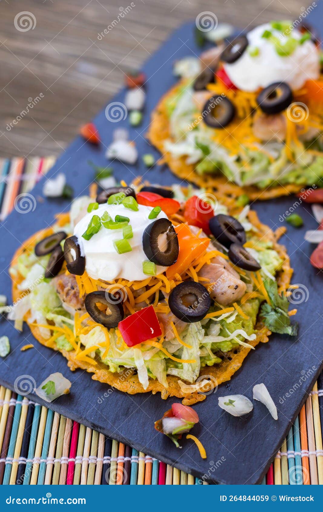 High Angle Shot of Flat Tacos Stock Image - Image of mexican, tasty ...