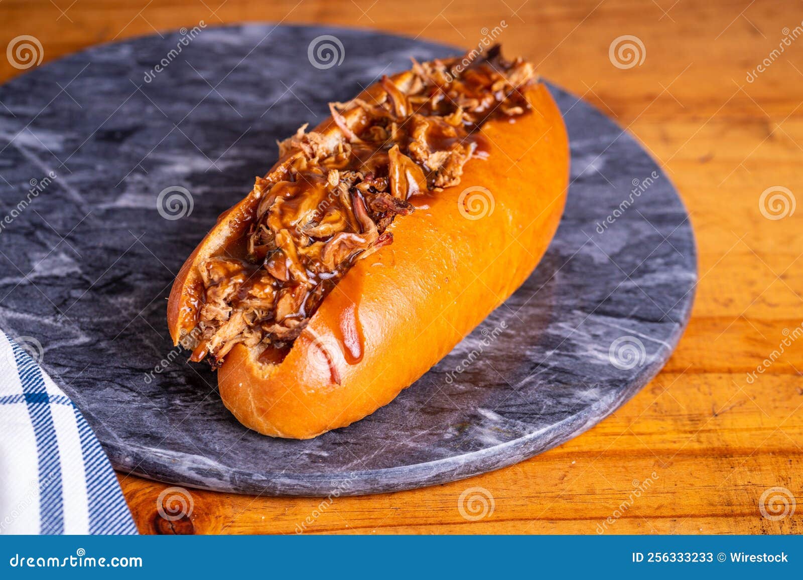 High Angle Shot of a Hot Dog Stock Image - Image of lunch, restaurant ...