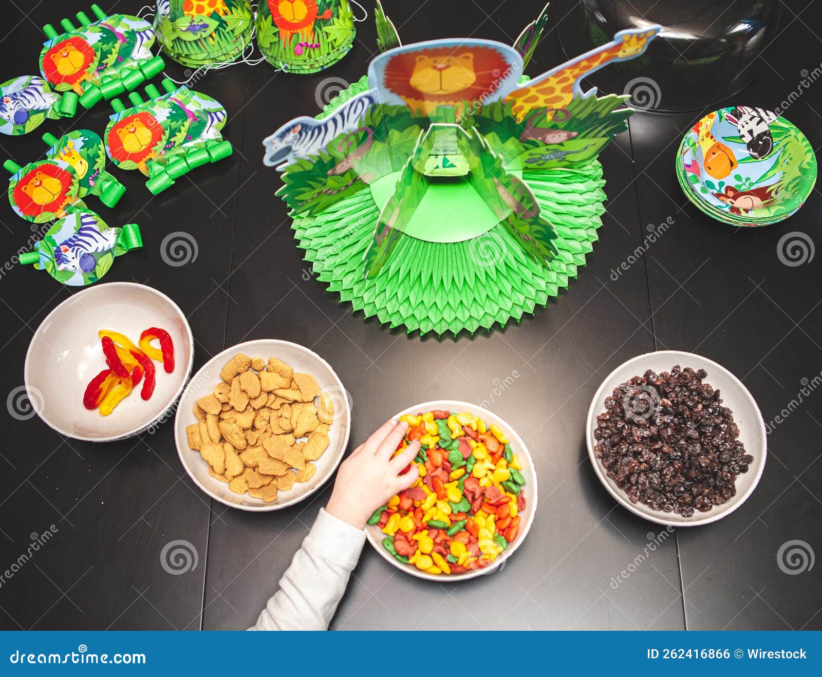 High-angle Shot of Kids Birthday Party Table Editorial Photo - Image of ...