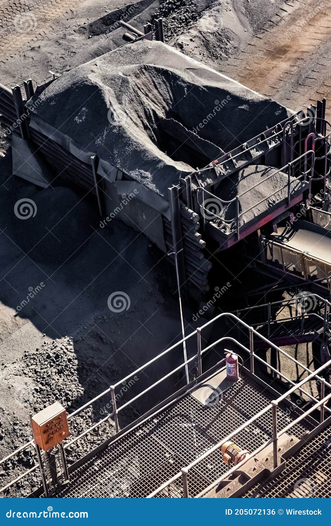 High Angle Shot of Manganese Ining Sorting and Processing Stock Photo - Image of high, rocky ...
