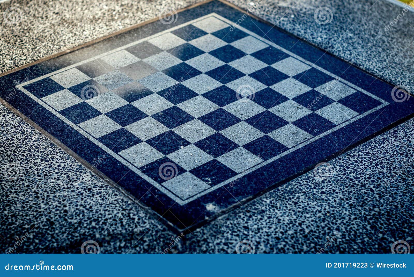 High Angle Shot of Marble Checkerboard in the Park Stock Image - Image ...