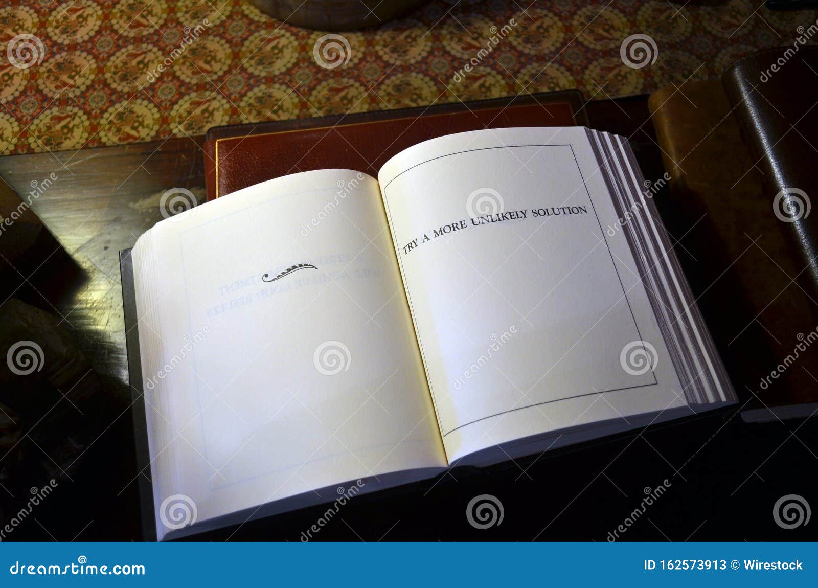 High Angle Shot of an Open Book on a Vintage Desk Editorial Stock Photo ...