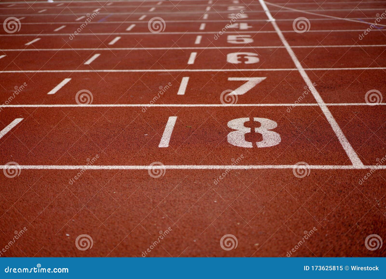 High Angle Shot of the Running Track Ground in the Stadium Stock Image ...