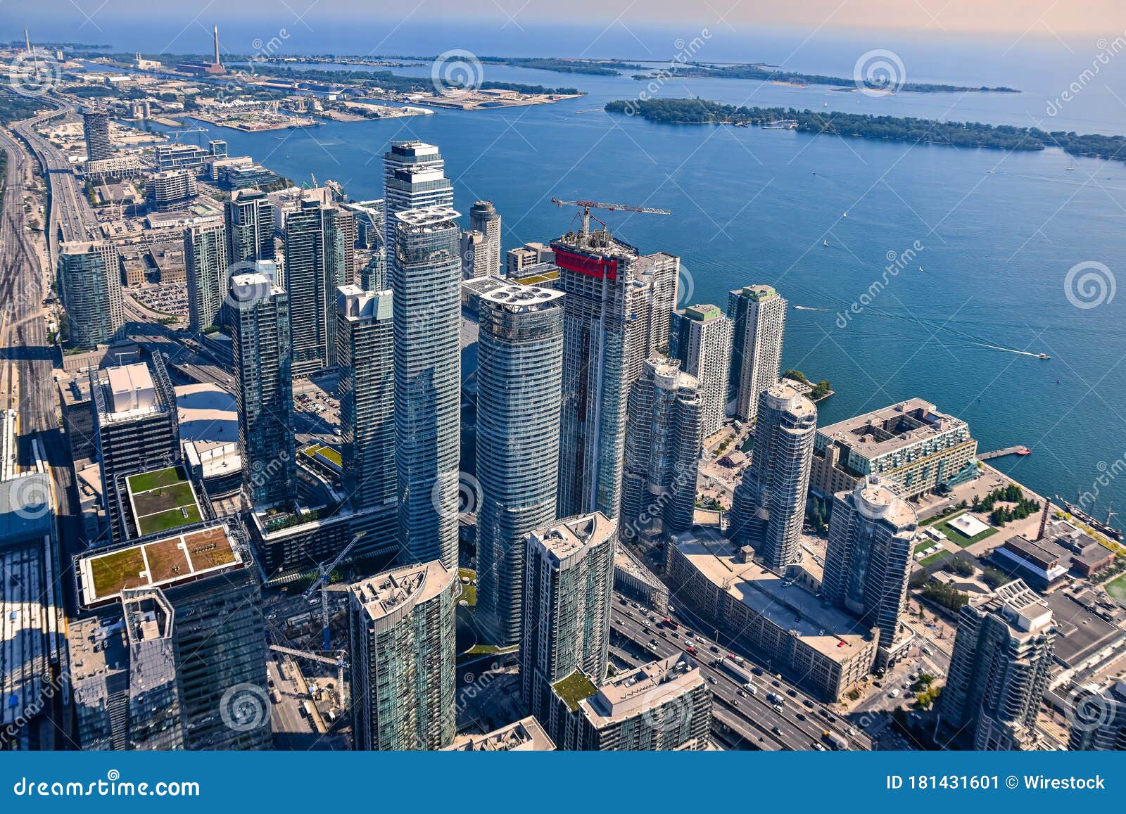 High Angle Shot of the Skyscrapers and Buildings Captured in Toronto ...