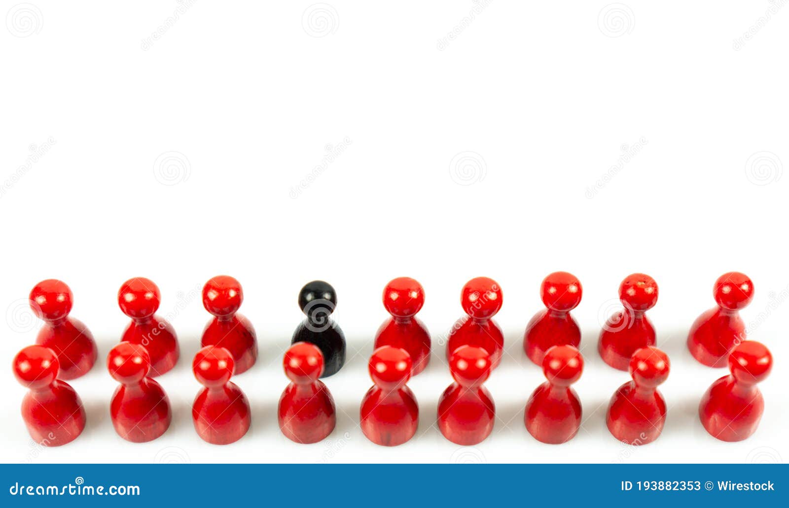 High Angle Shot of Some Red Meeples and a Black Meeple Isolated on a ...