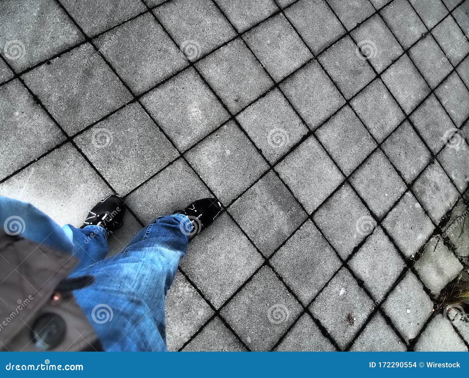 High Angle Shot of Someone Walking on the Ground Stock Photo - Image of ...