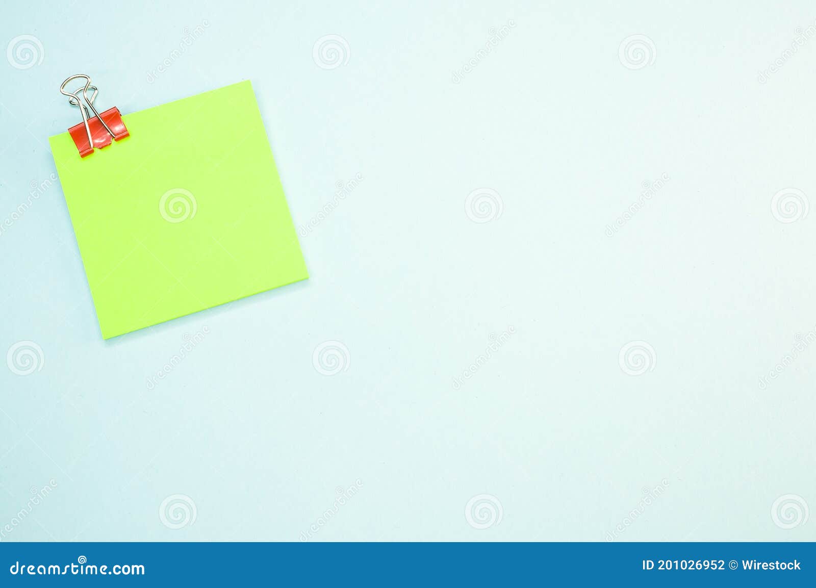 High Angle Shot of Sticky Notes and Paper Clip Stock Photo - Image of ...