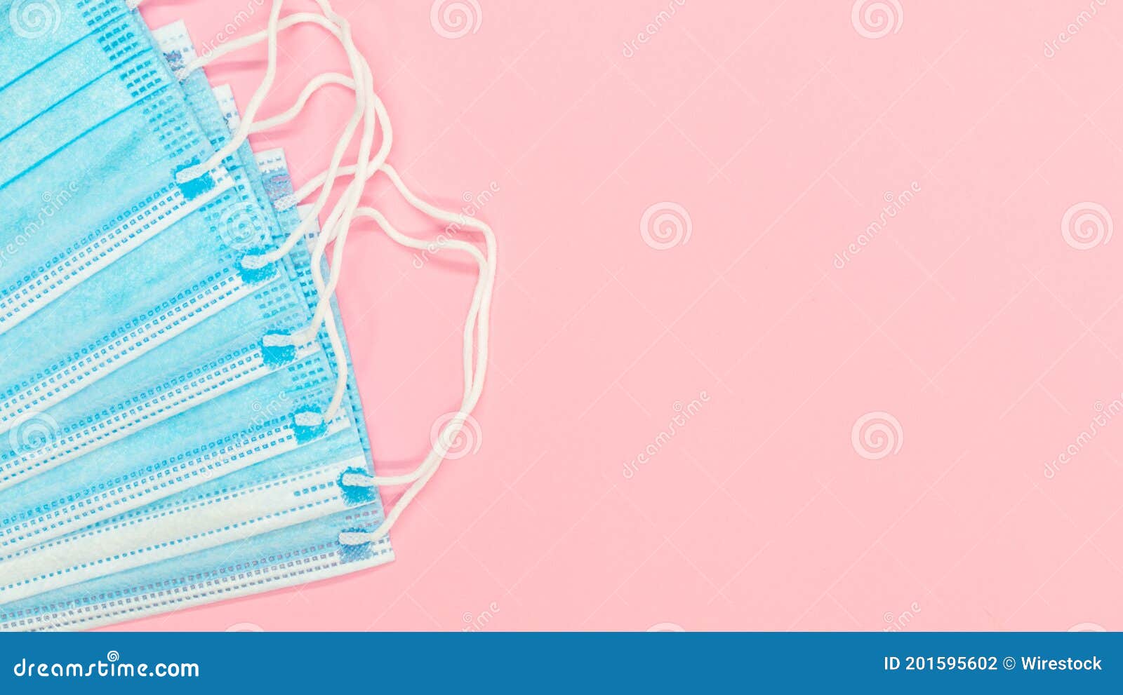 High Angle Shot of Surgical Masks on a Pink Surface Stock Photo - Image ...